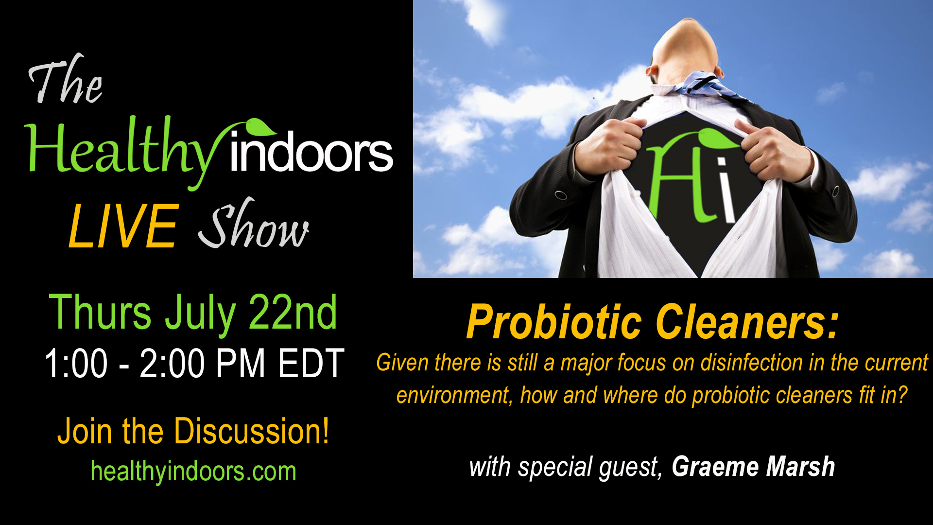 Today on the Healthy Indoors LIVE Show at 1 PM EDT | Healthy Indoors